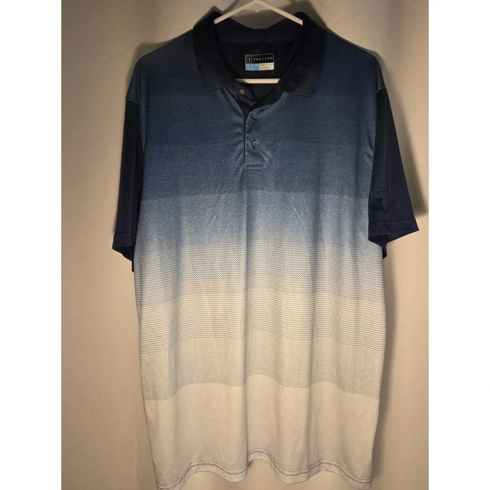 PGA Tour | Shirts | Pga Tour Polo Shirt Mens Xxl Blue Ombre Excellent ...